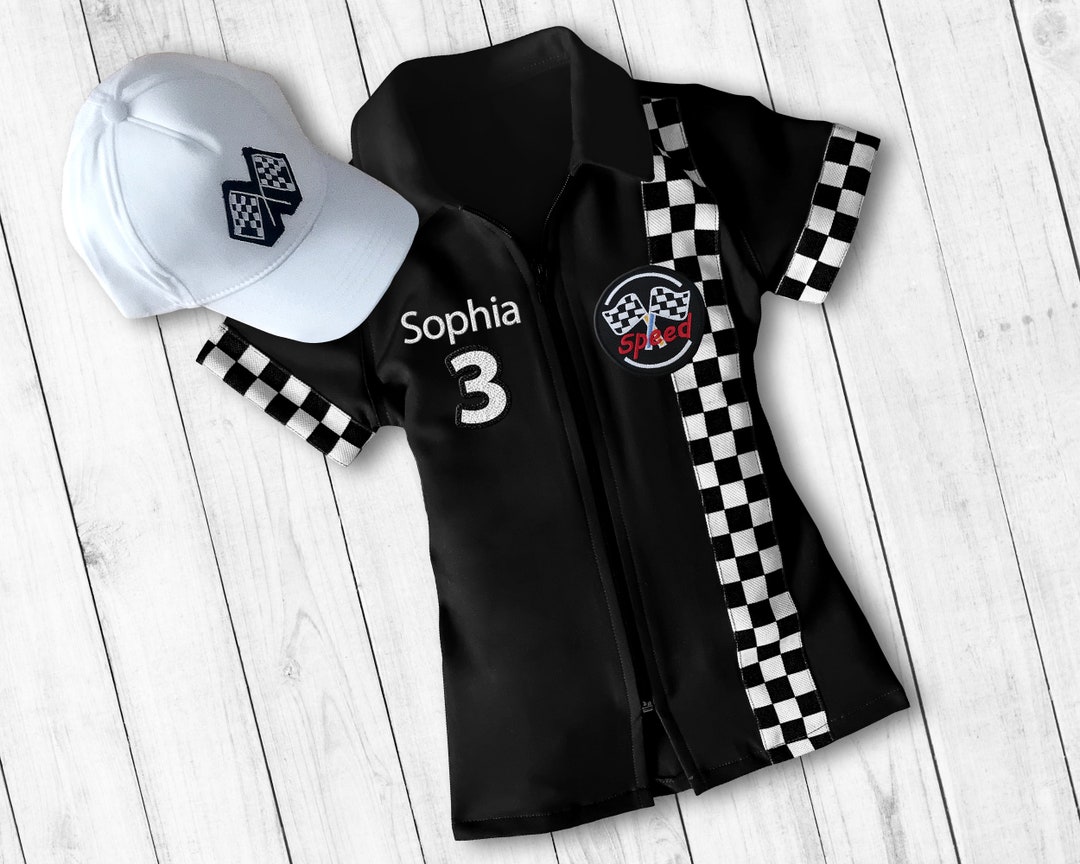 Checkered Dress Two Fast Birthday Custom Race Suit-race Car Birthday ...