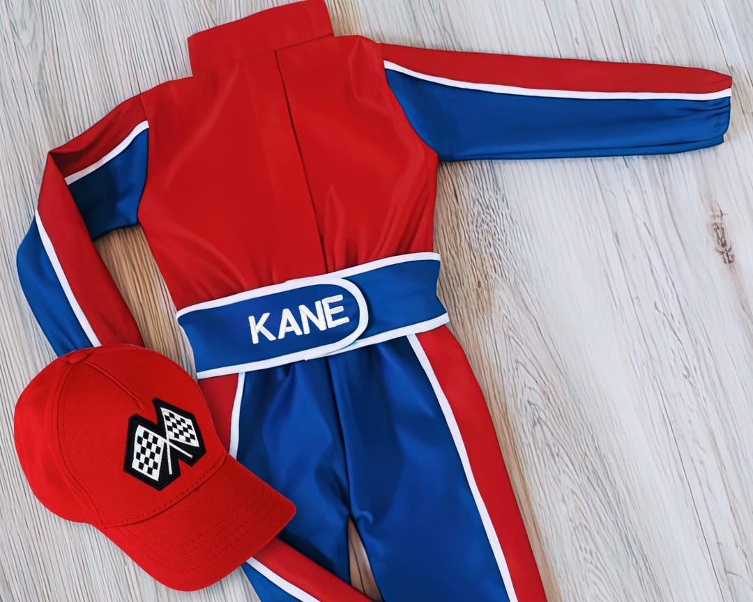 Red Blue Race Suit-race Car Birthday-halloween Costumes-1st Birthday ...