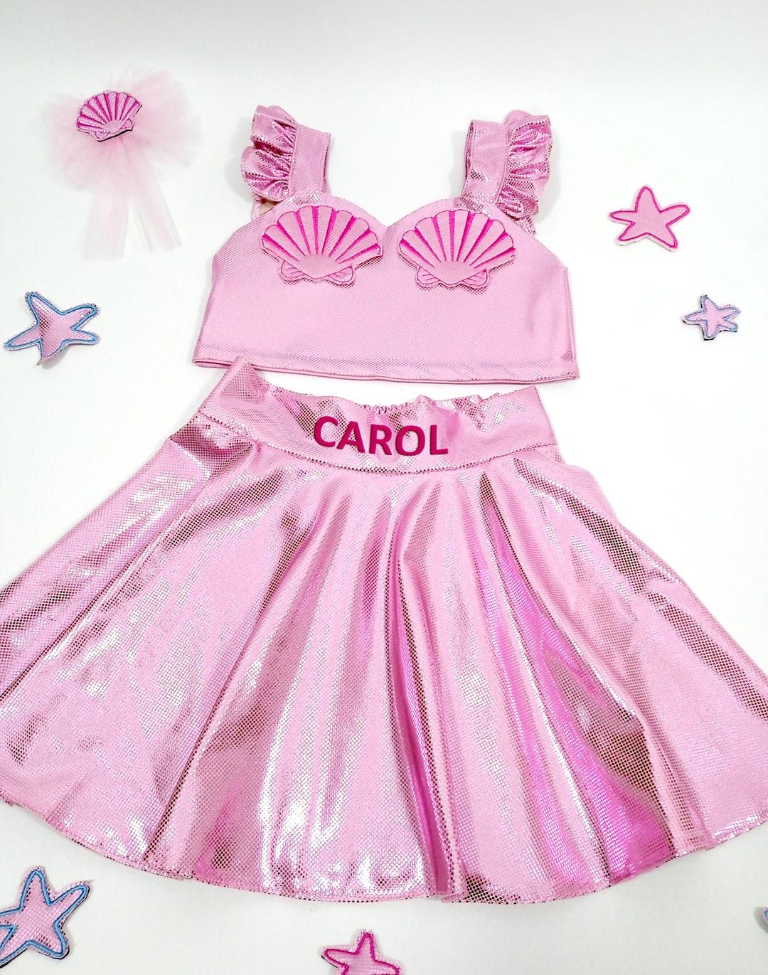 Mermaid Party Outfit-mermaid Dress-swimwear Fabric-girl Birthday Dress ...