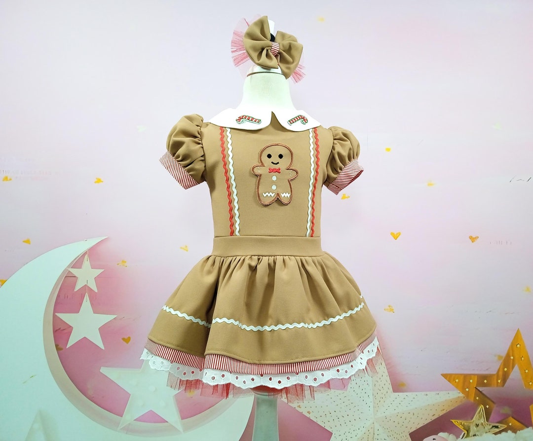 Gingerbread Man-gingerbread Girl Dress-girl Dress Christmas Outfit ...