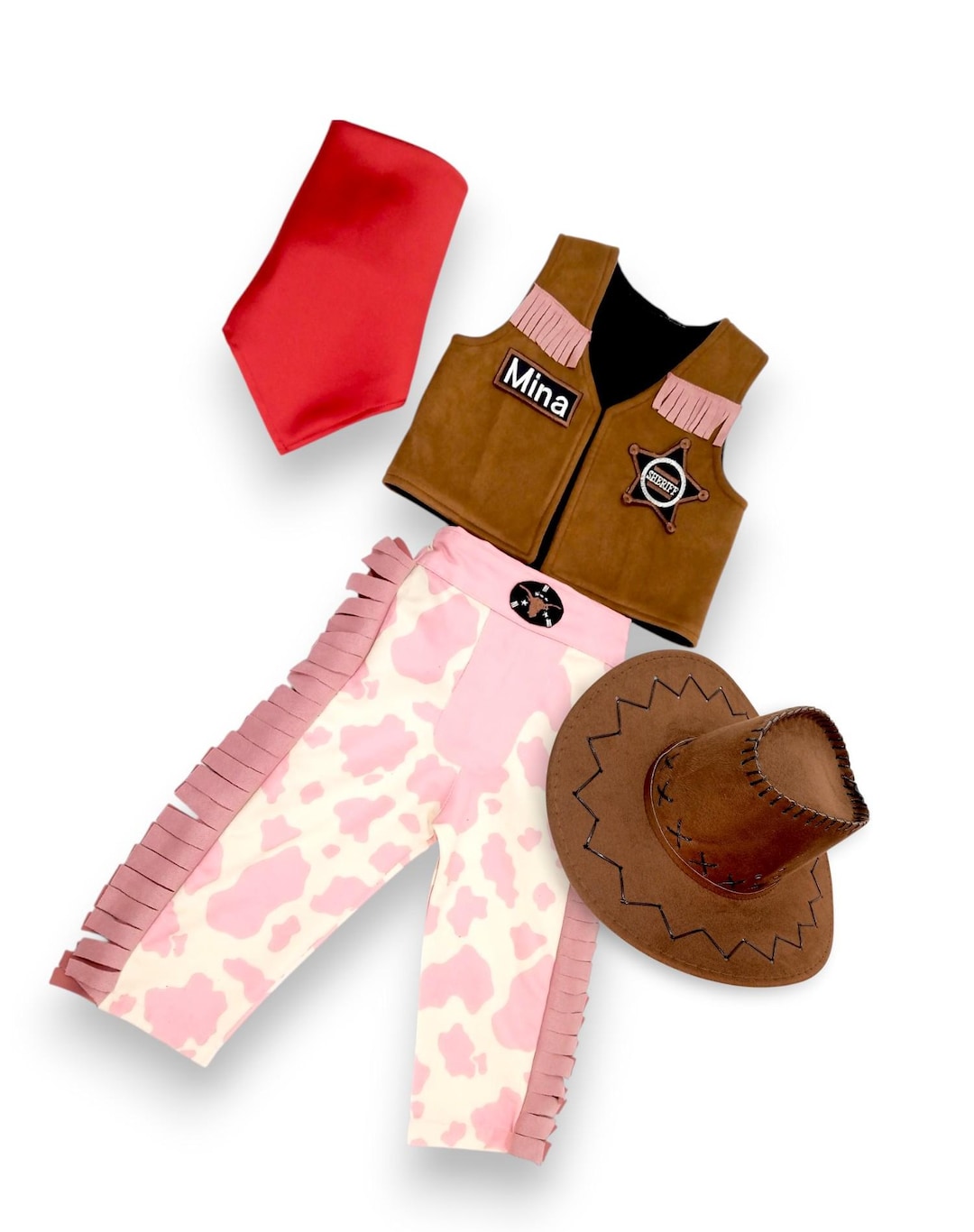 Personalized Pink Cowgirl Costume–toddler Sheriff Outfit–western ...