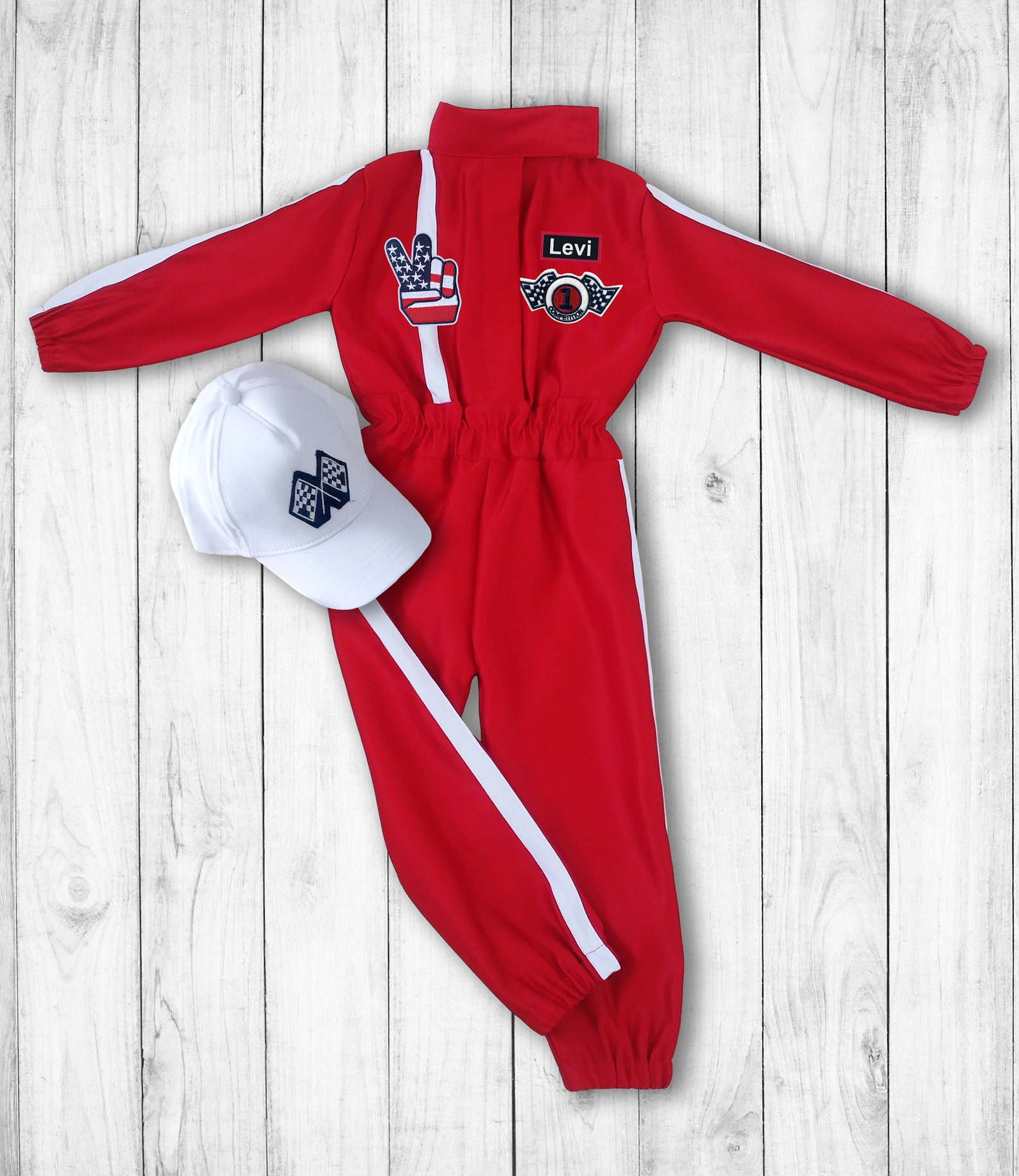 White Stripes Race Suit Halloween Costume 1st Birthday - Etsy