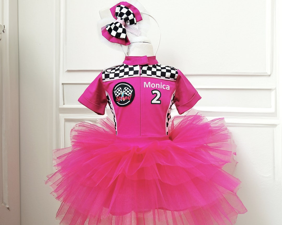 Race Car Birthday-tutu Checkered Dress Two Fast Birthday Custom Race ...