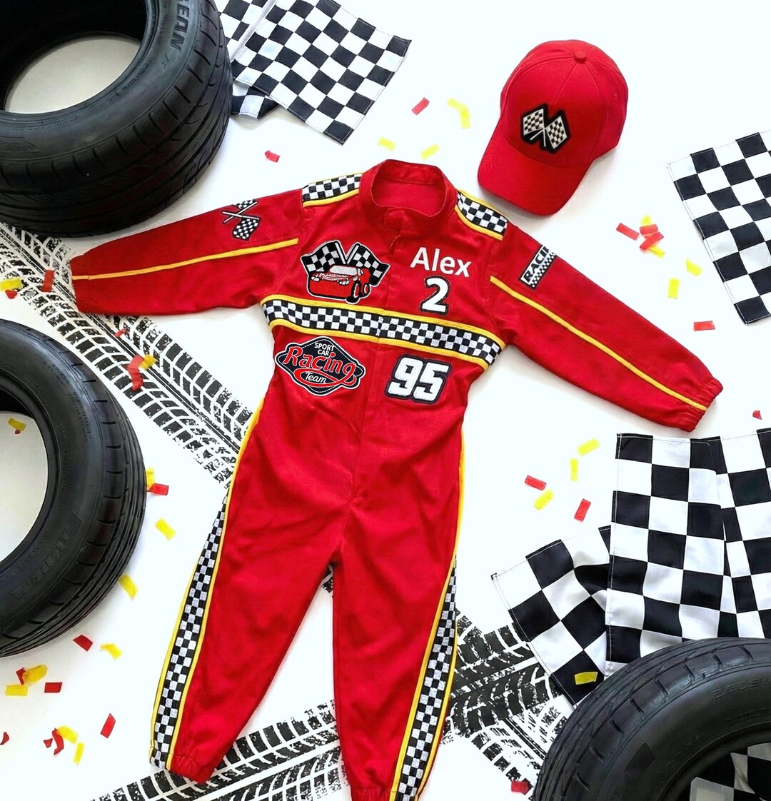 Custom Race Suit-race Car Birthday-halloween Costume-1st Birthday Gift ...