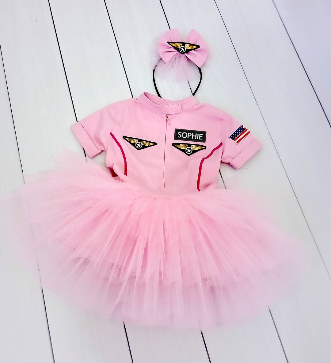 Pink Captain Pilot Gifts for Kids-halloween Costume-tie Pilot Helmet ...