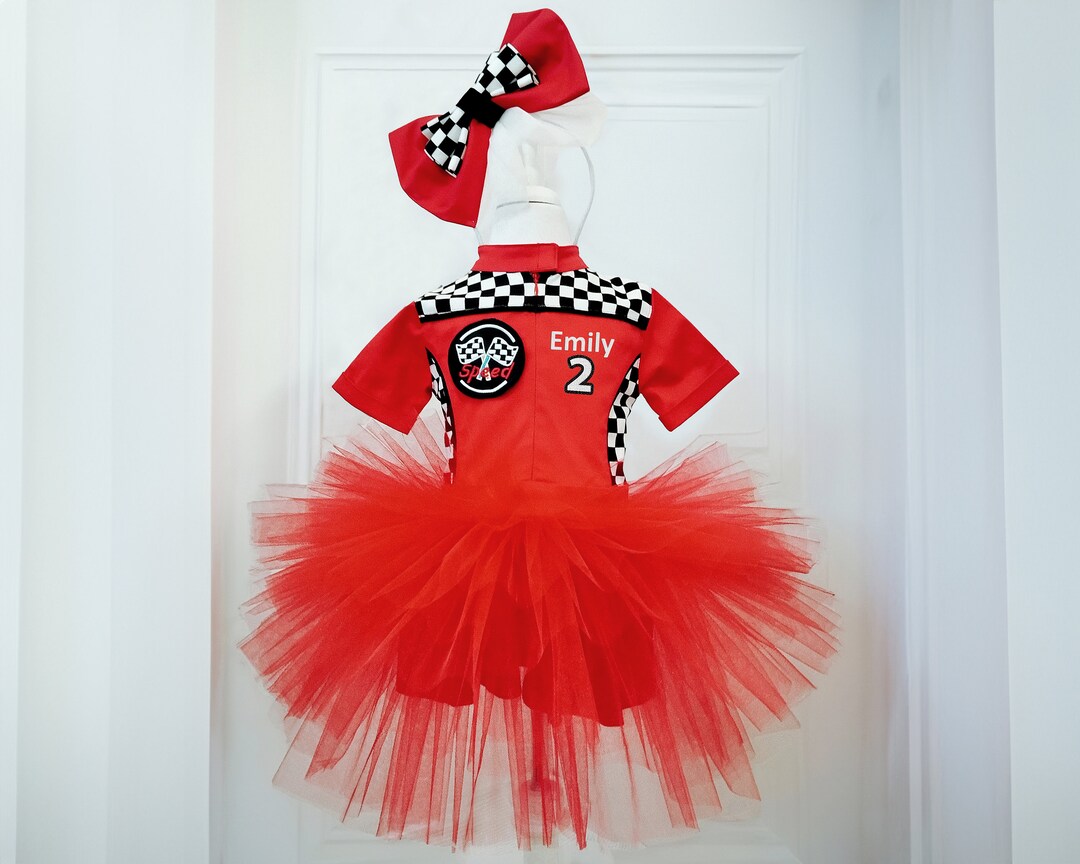 Tutu Checkered Dress Two Fast Birthday Custom Race Suit-race Car ...