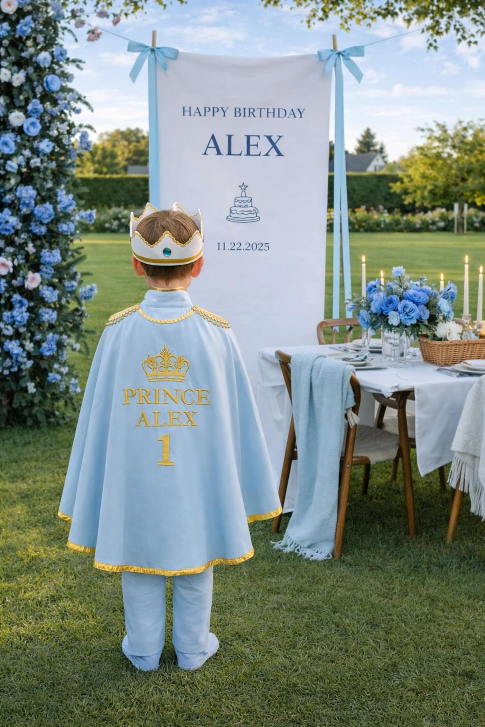 Prince Costume Boys,personalized Prince Cape Set,royal Birthday Outfit ...