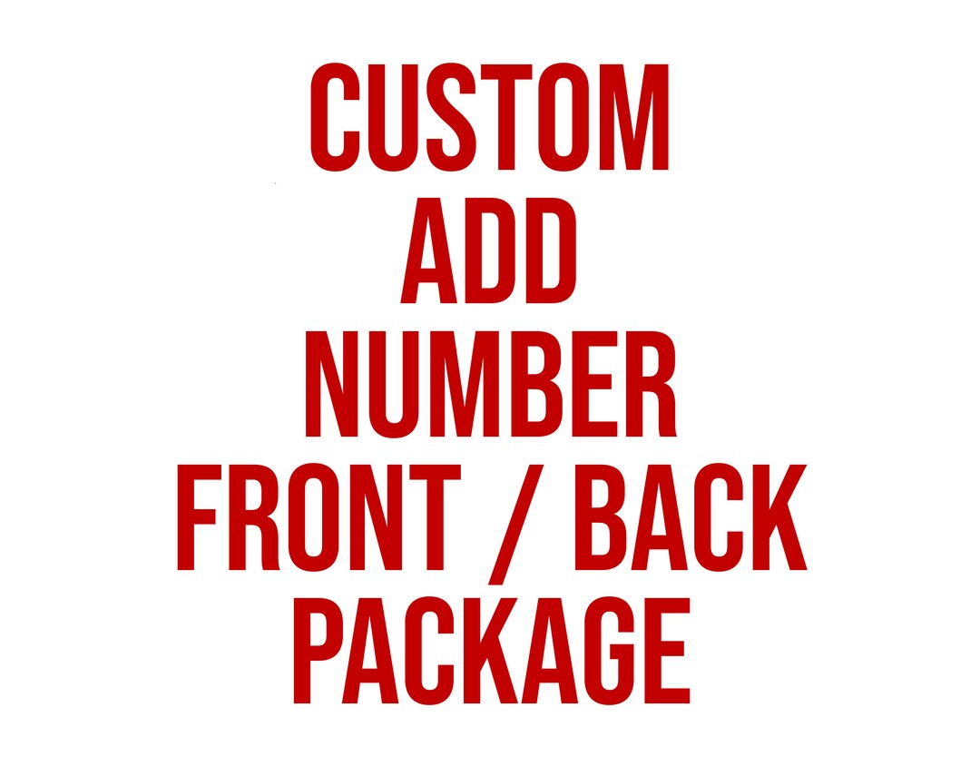 Custom Add Number Package - Etsy