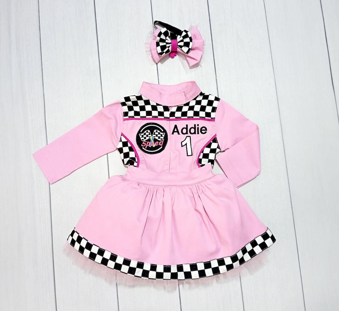 Mom and Daughter Tutu Checkered Dress-race Car Birthday-adult Costumes ...
