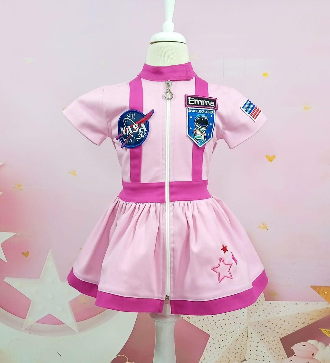 Space Girl Costume Astronaut Dress Kids Birthday Outfit Space Explorer ...