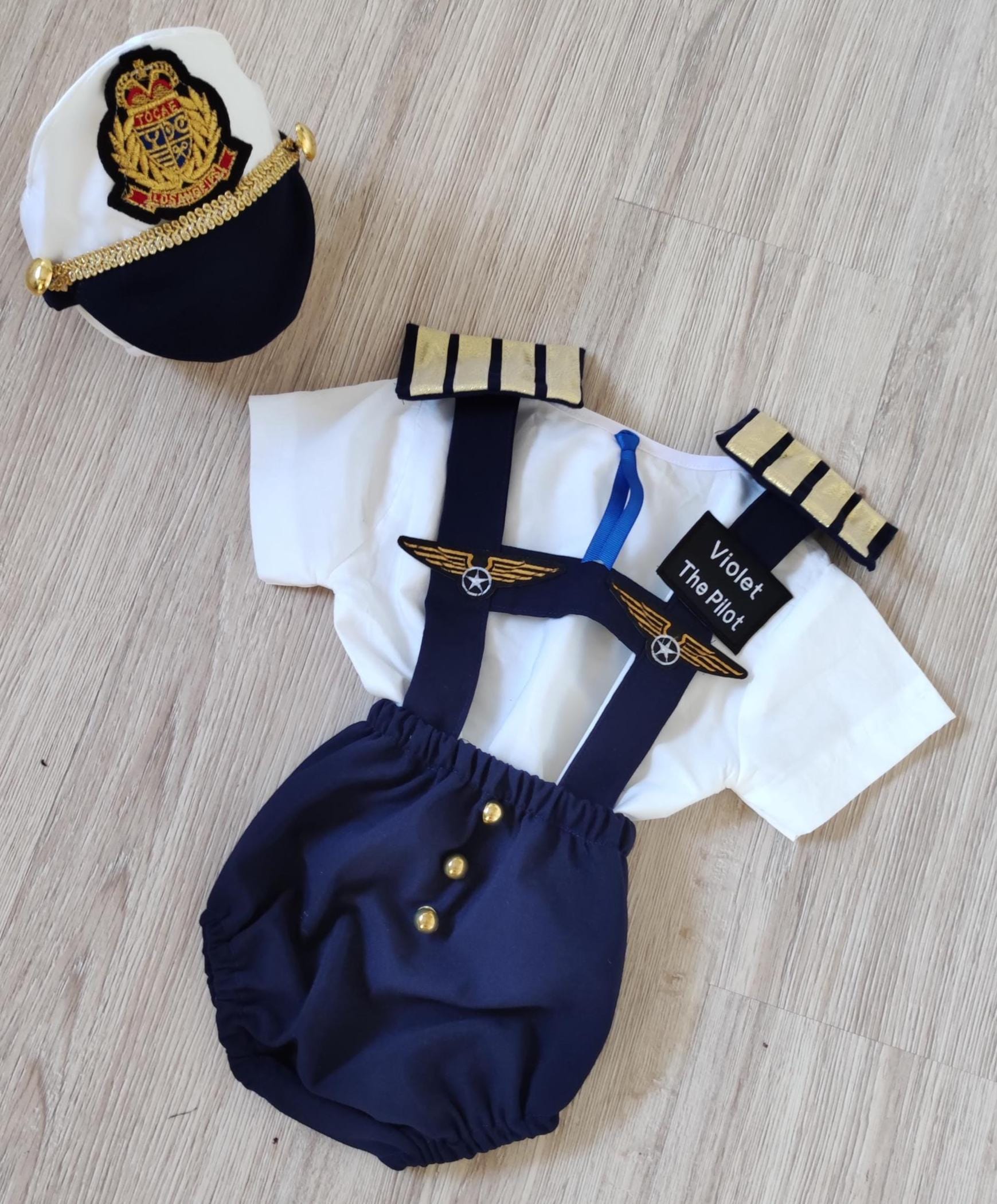 Baby Pilot Costume, 1st Birthday Boy Outfit, Captain Aviator Suit for ...