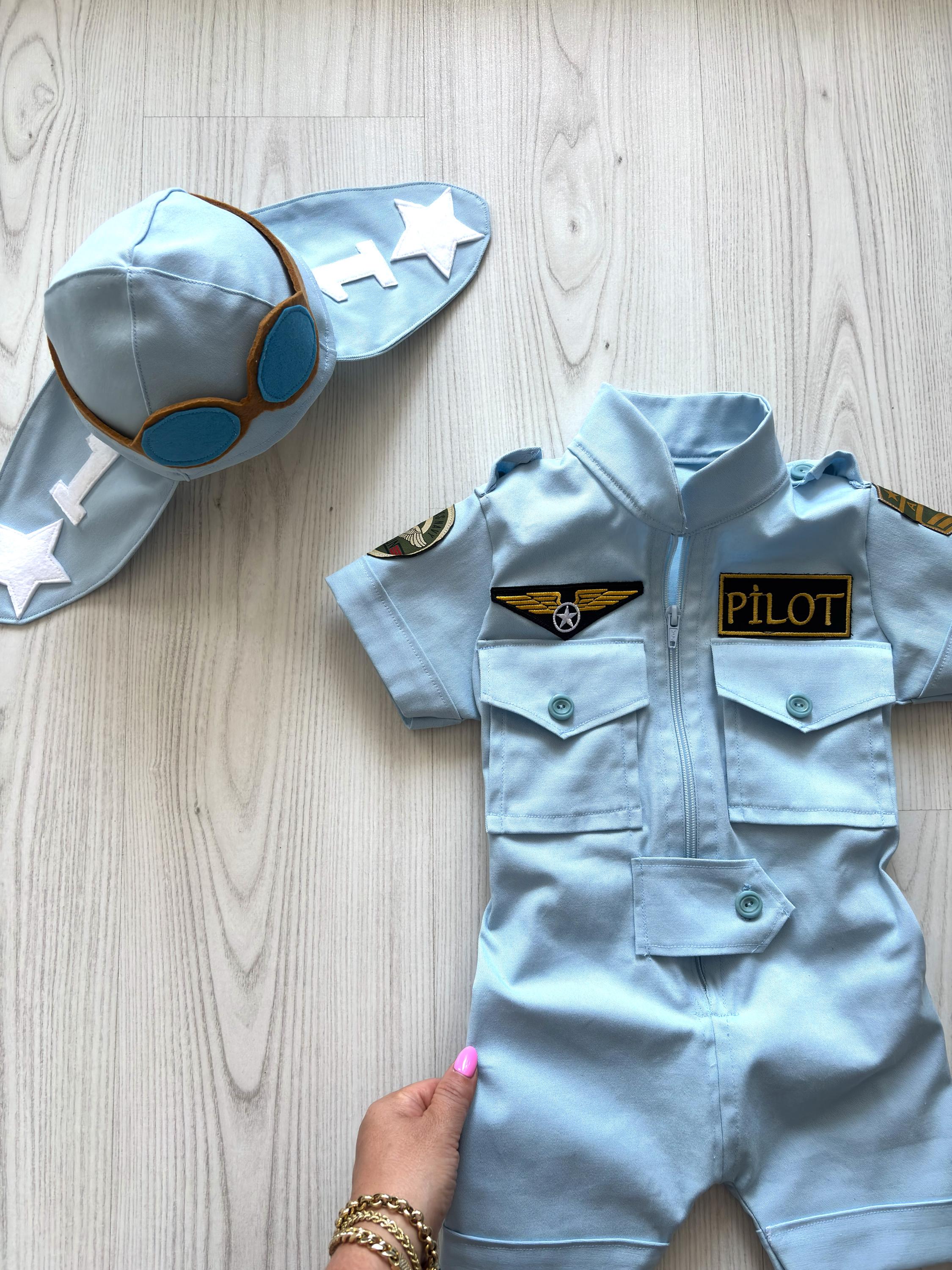 Light Blue Air Force Pilot Costume Kids-toddler Pilot Jumpsuit ...