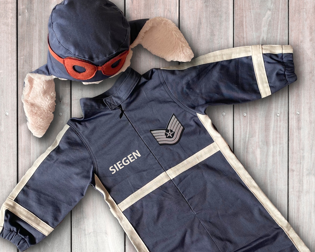 Captain Pilot Helmet-mechanic Overalls Men-halloween Costume-1st ...