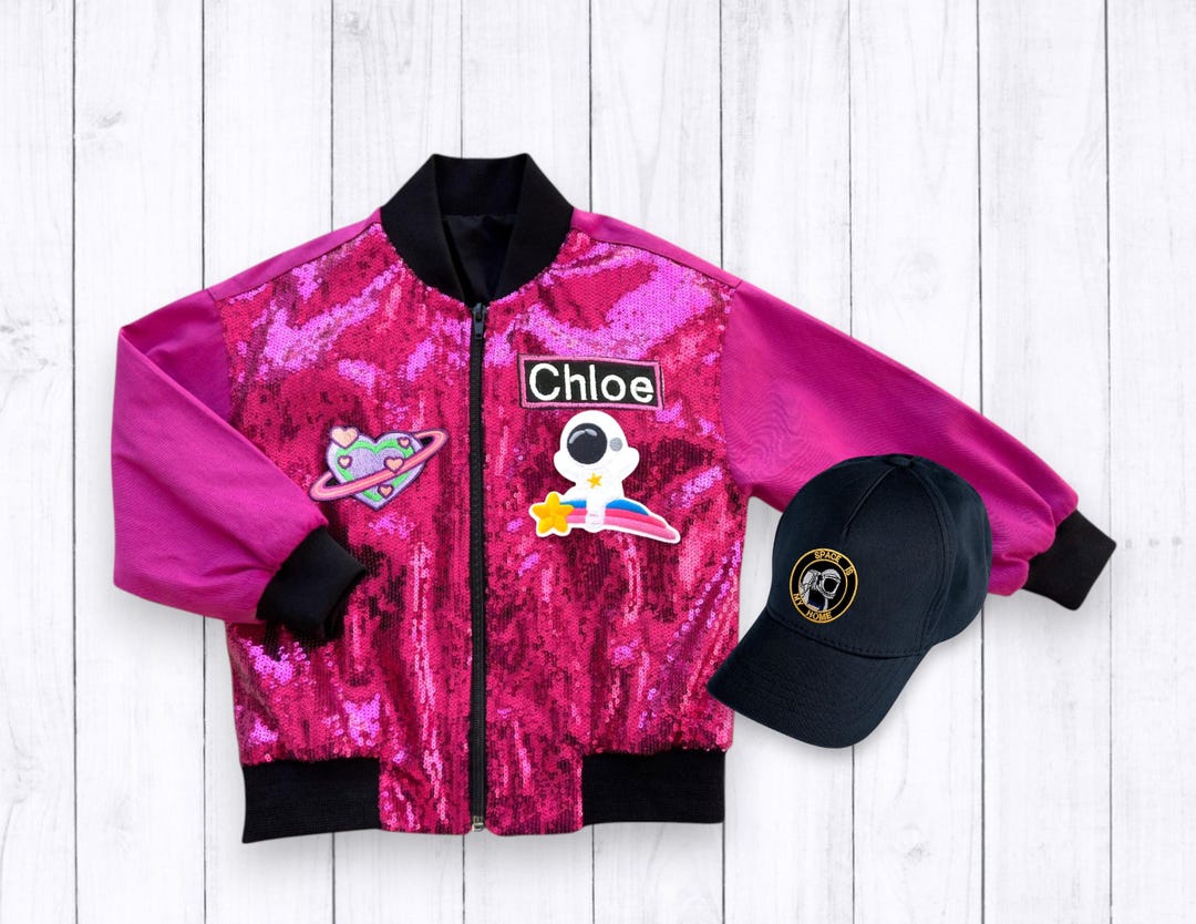 Fuchsia Space Jacket-bomber Jacket-space Theme Birthday Party-astronaut ...