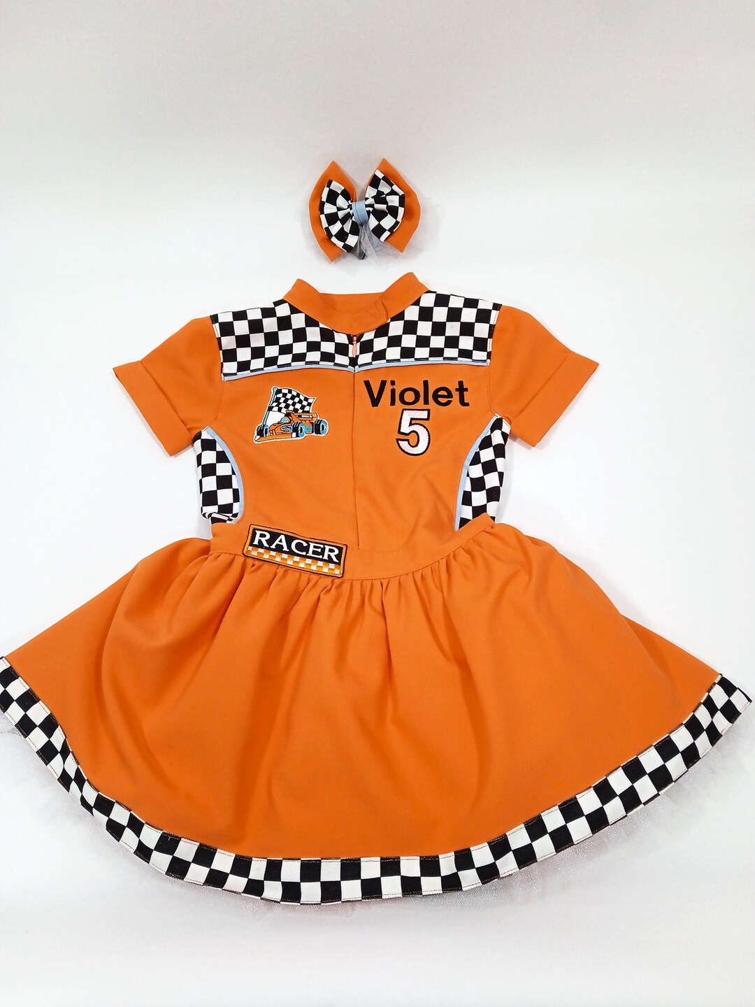 Orange Fast One Birthday-two Fast Birthday Custom Race Suit-tutu ...