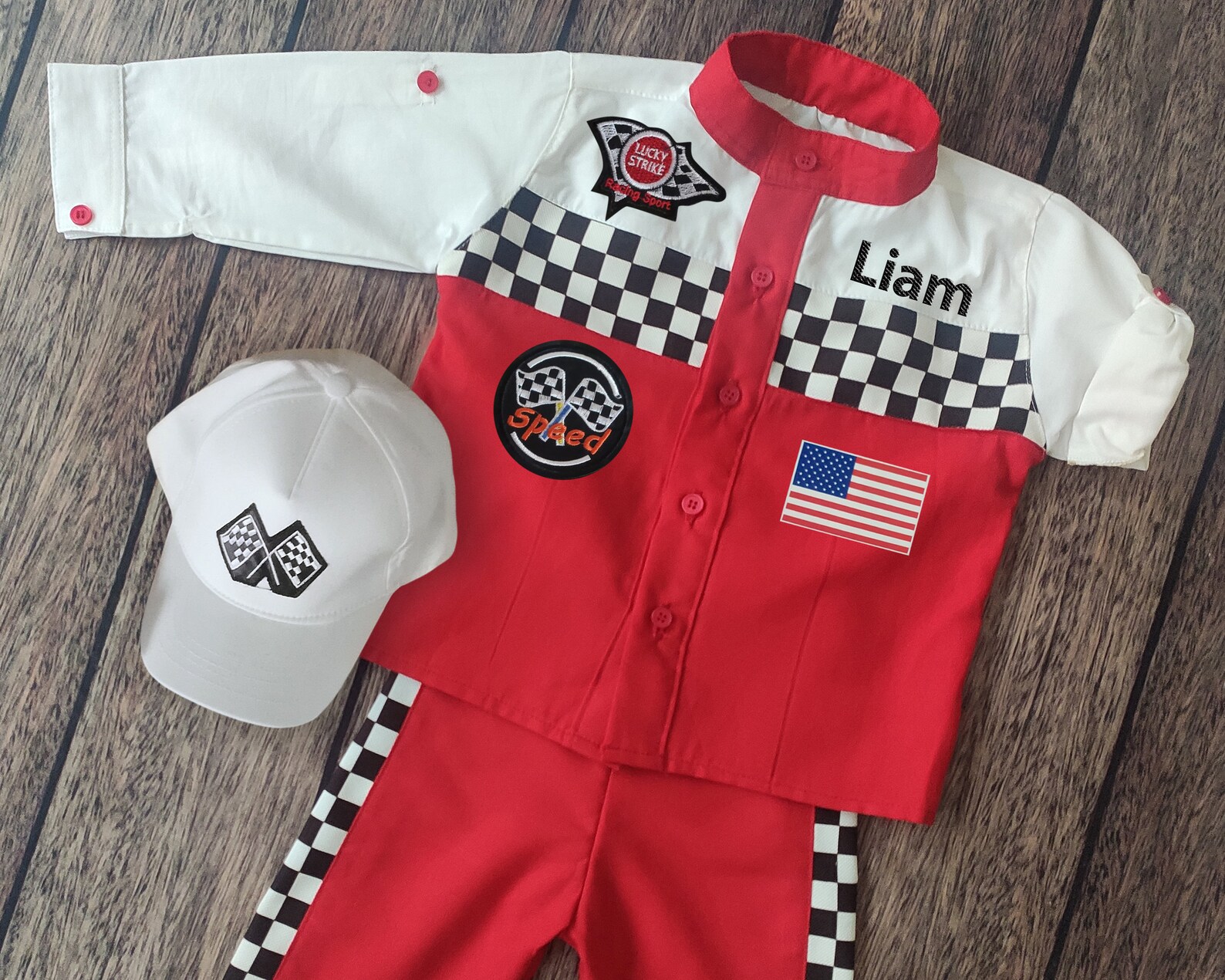 Custom Racing Shirt-race Suit-race Car Birthday-halloween Costume-1st ...