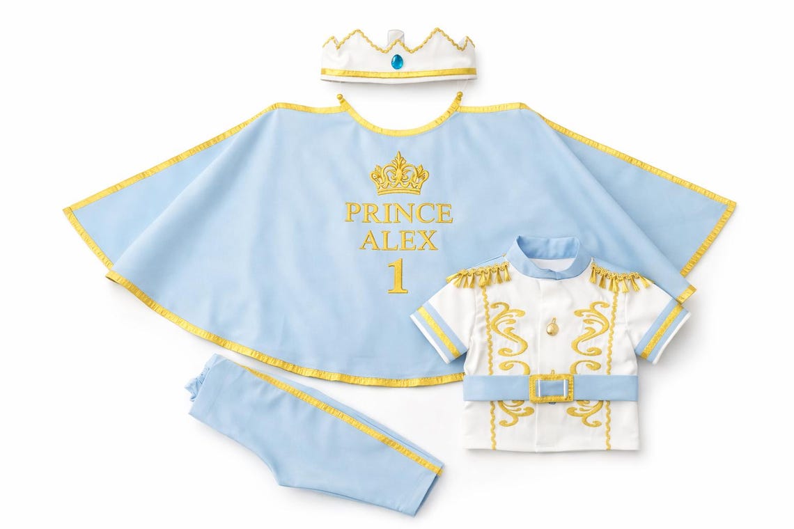 Prince Costume Boys,personalized Prince Cape Set,royal Birthday Outfit ...