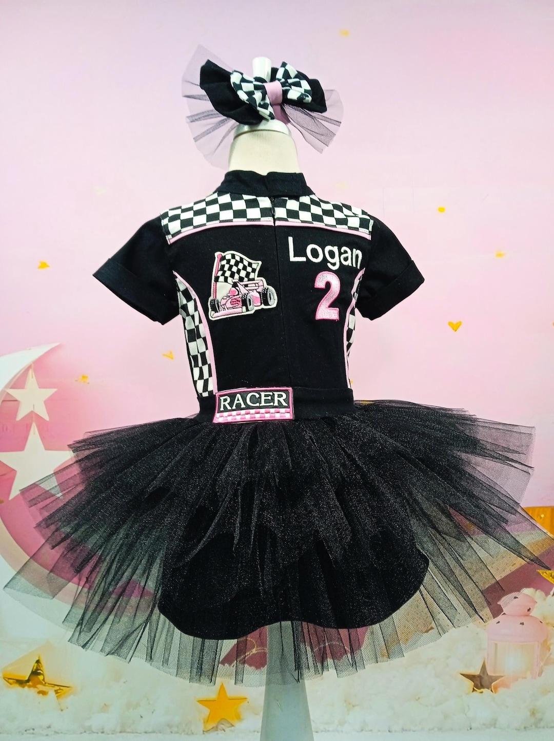 Black Fast One Birthday-two Fast Birthday Custom Race Suit-tutu ...