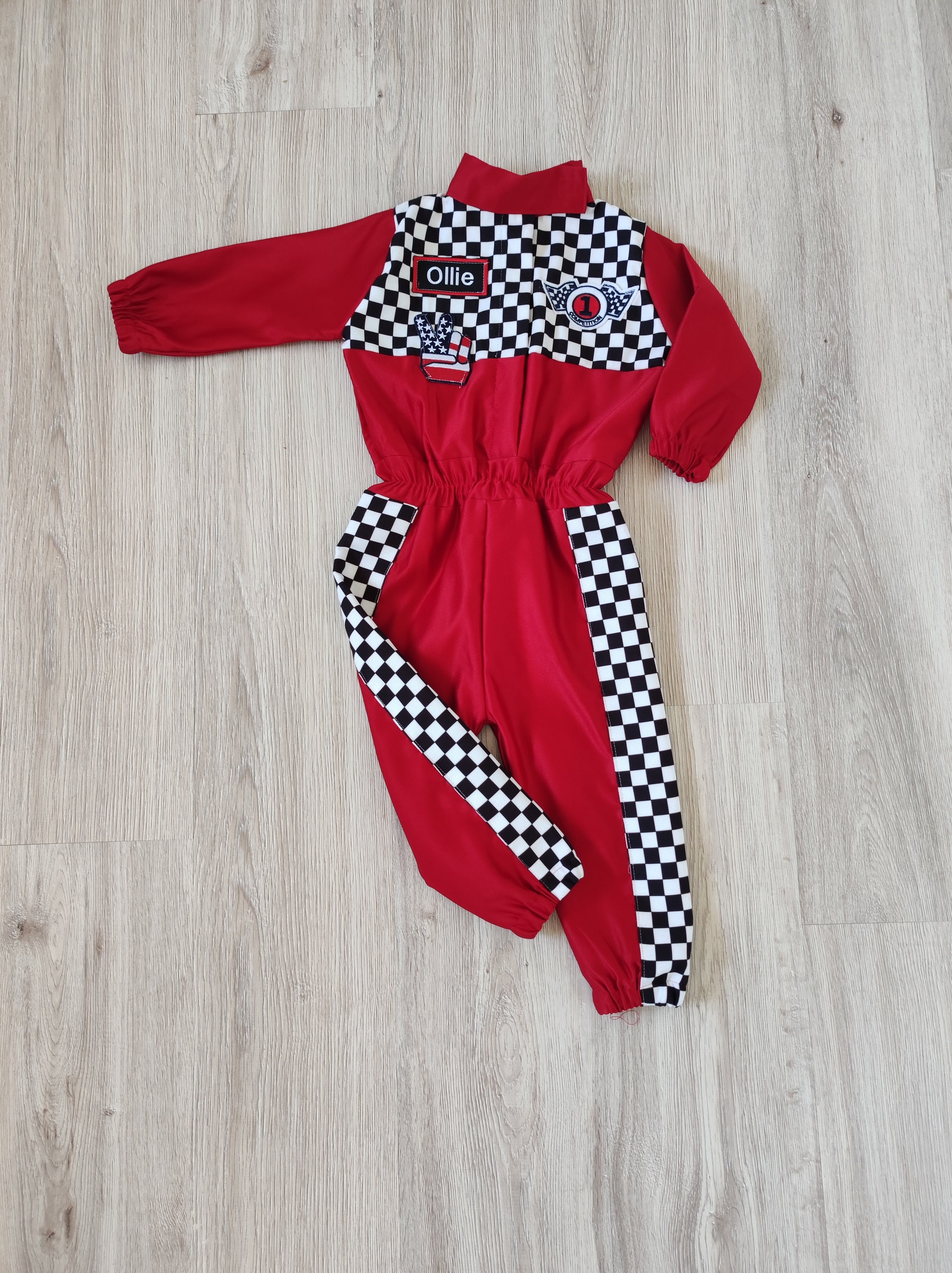 Checker Race Suit Halloween Costume 1st Birthday Gift - Etsy