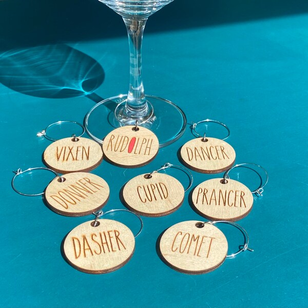 Wood Wine Charms - Etsy
