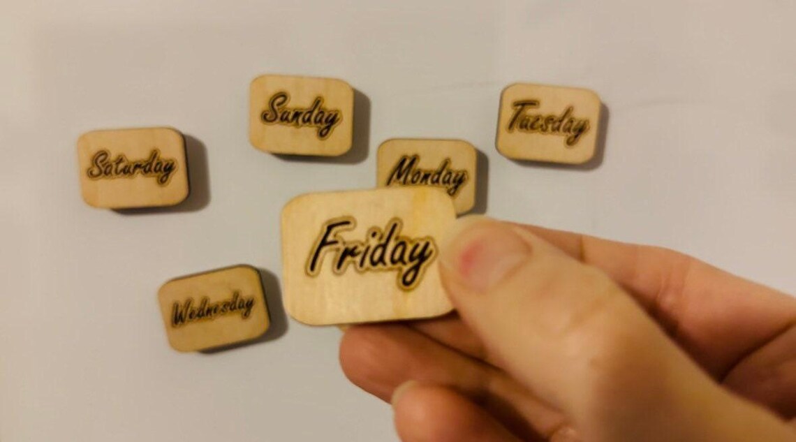 Days of the Week Magnets, Strong Magnets, Daily Magnets - Etsy