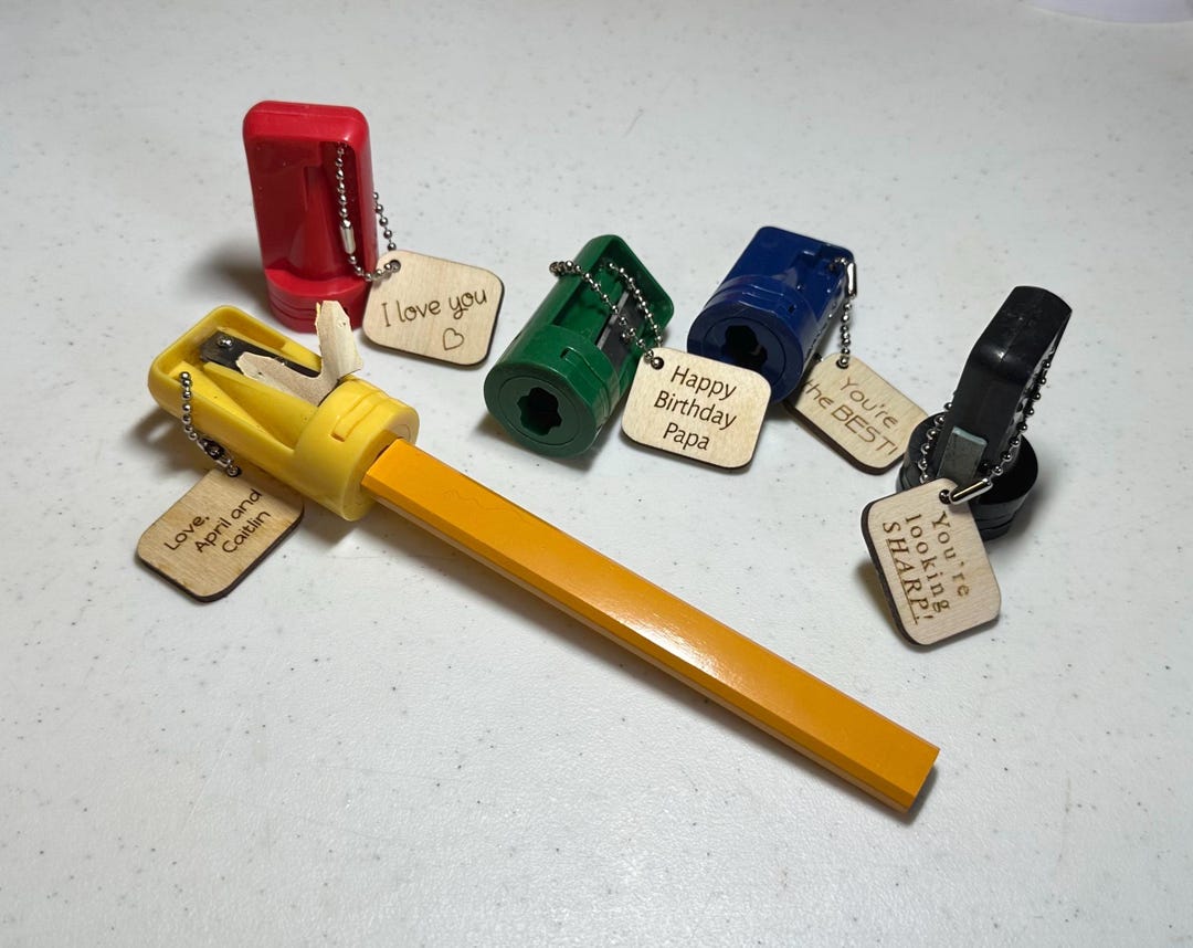 Carpenter Pencil Sharpener, Personalized Tag, Stocking Stuffer ...