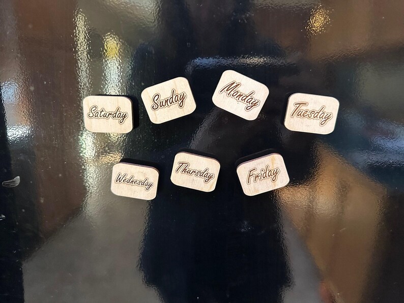 Days of the Week Magnets, Strong Magnets, Daily Magnets - Etsy