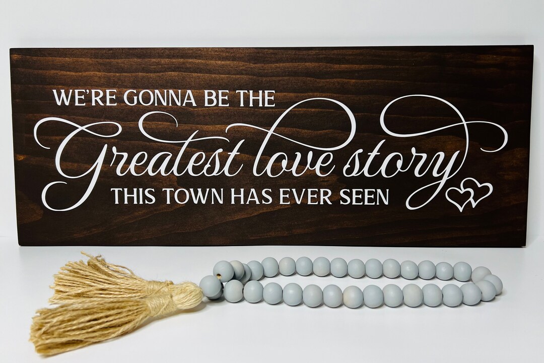 Elegant Script Love Story Sign Wedding Head Table Sign - Etsy