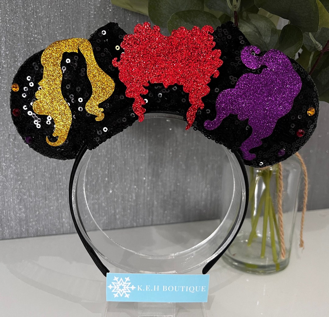 Halloween Hocus Pocus Disney Inspired Mickey Minnie Ears Headband - Etsy