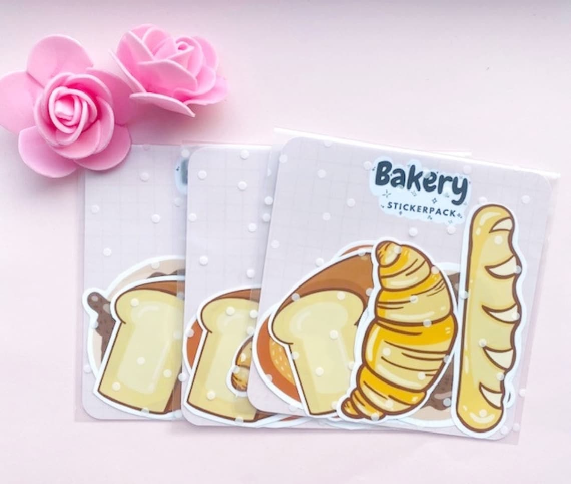 Bakery Sticker Pack Food Decals Baking Goods Cute Vinyl | Etsy