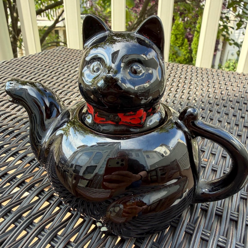 Cat Teapot and Creamer - Etsy