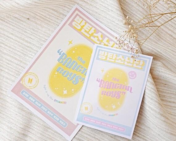 BTS retro poster / print | Etsy