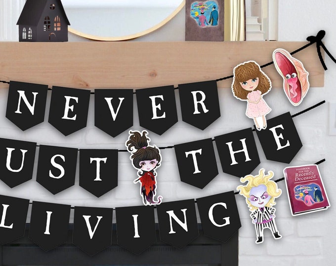 Personalized BEETLEJUICE Halloween Garland Banner Birthday Digital ...