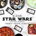 STAR WARS Party Food Labels Cards Kids Birthday Decorations Decor the ...