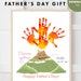 FATHER'S DAY Craft Gift Kids Fingerprint Handprint Footprint Craft Art ...