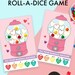 Roll a Dice VALENTINE'S DAY Educational GAME Printable Kids School ...