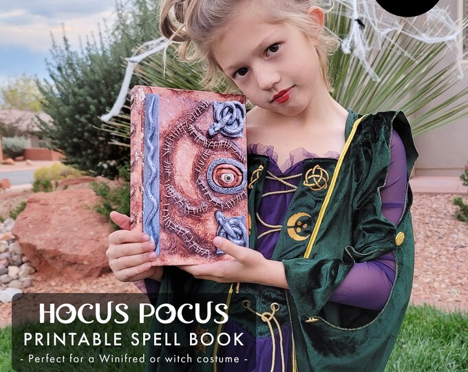 Printable HOCUS POCUS Spell Book Cover Halloween Decorations Decor ...