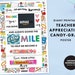 Giant TEACHER APPRECIATION Candy Gram Card Poster Sign Thank You ...
