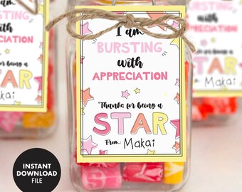 TEACHER APPRECIATION Gift Tag Thank You Teacher Printable | Etsy