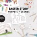 EASTER STORY Puppets & Scenes Kids Activity Bible Church Homeschool ...