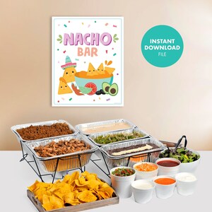 NACHO BAR Sign Poster Printable Instant Download Digital Teacher ...