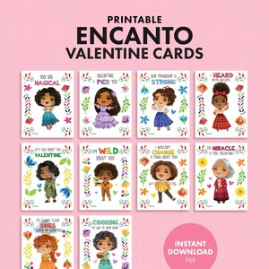 Encanto PRINTABLE VALENTINE Mirabel Isabela Antonio Dolores Luisa ...