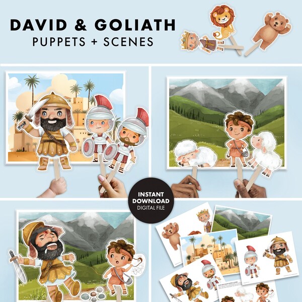David and Goliath - Etsy