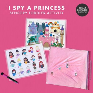 I SPY a PRINCESS Toddler Sensory Play Activity Educational Worksheets ...