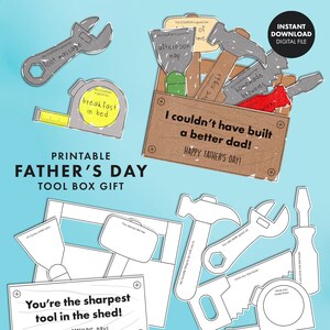 TOOLBOX FATHER'S DAY Gift Coupon Booklet Card Kids Craft Art ...