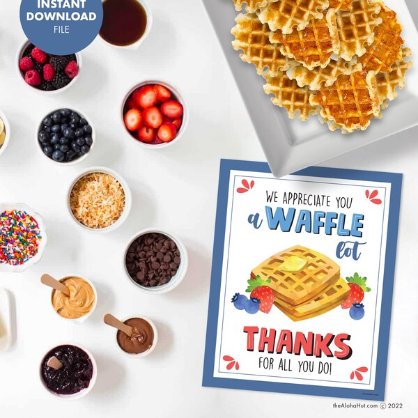 Waffle Appreciation Sign - Etsy