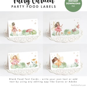 FAIRY Garden Enchanted Forest Party Food Labels Cards Kids - Etsy