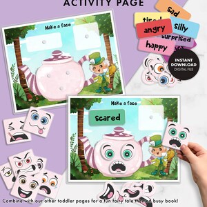 EMOTIONS Preschool Worksheets Activity Pages Busy Book Homeschool Alice ...
