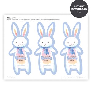 EASTER Treat Tag PRINTABLE for Some Bunny Special Happy Easter Label ...