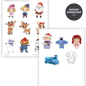 RUDOLPH CHRISTMAS Cupcake Toppers Cake Topper Printable Party - Etsy